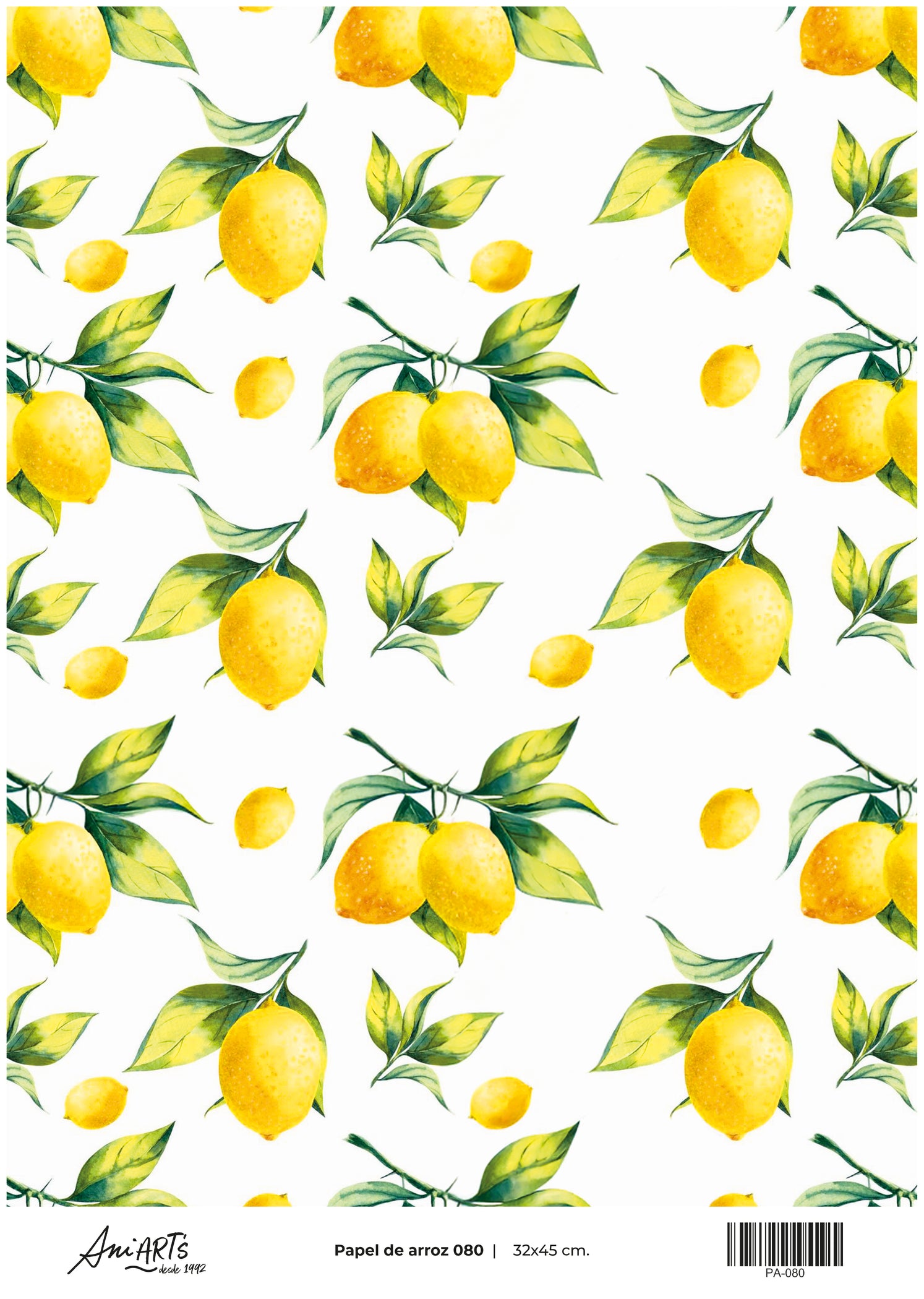 PA-080 PAPEL DE ARROZ ANI ARTS 32X45CM — FOLKARTCL
