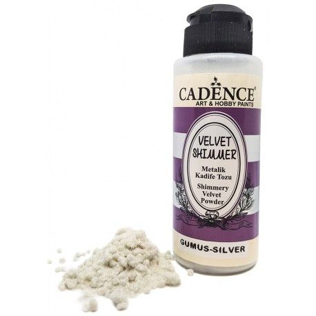VELVET SHIMMER PLATA 120ML CADENCE — FOLKARTCL